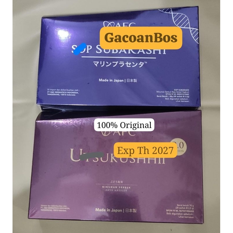 Jual SUPLEMEN KESEHATAN SOP SUBARASHI + UTSUKUSHII GOLD ( MIX ...