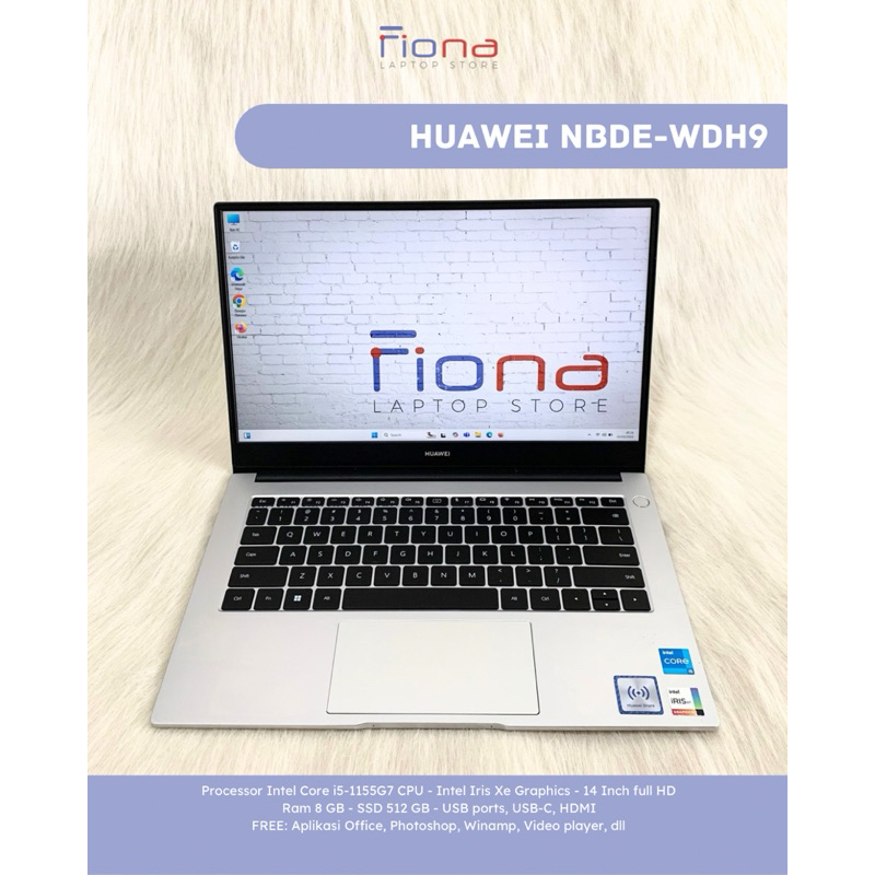 Jual Laptop HUAWEI NVDE-WDH9 Intel Core i5 Gen 11th Ram 8Gb Ssd 256Gb ...