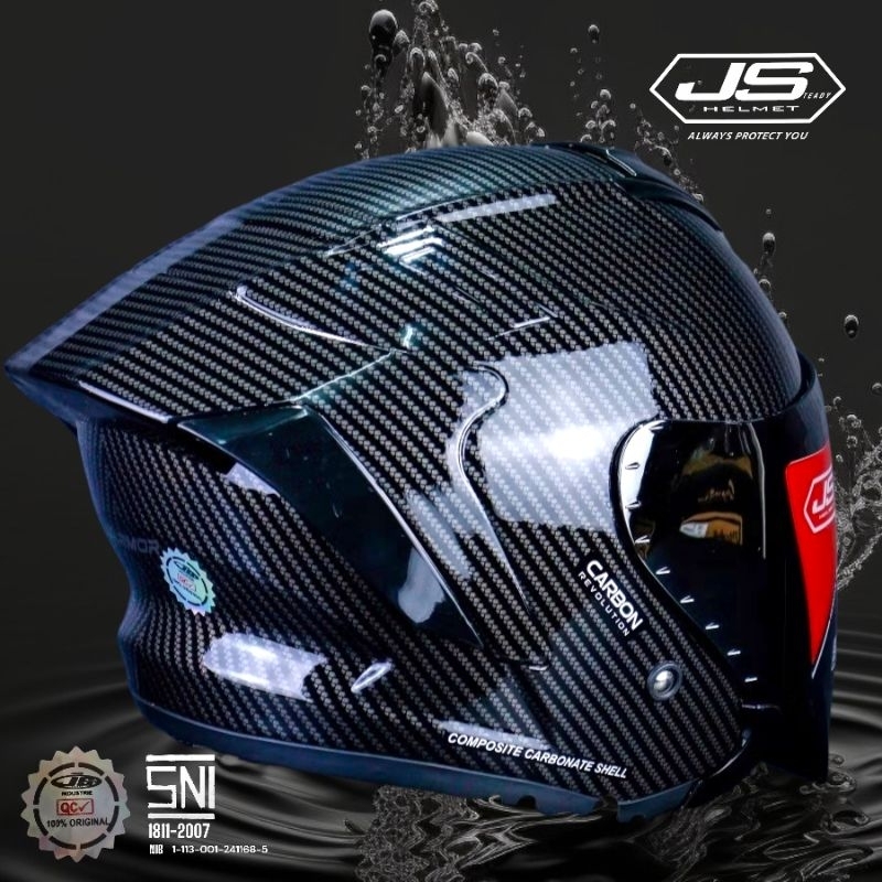 Jual Helm JS Armor original -Helm Half Face SNI helm pria wanita helm ...
