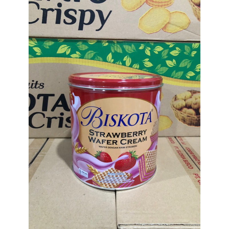 Jual Biskota wafer biskitop Berat 300gr 1 karton isi 6 kaleng | Shopee ...