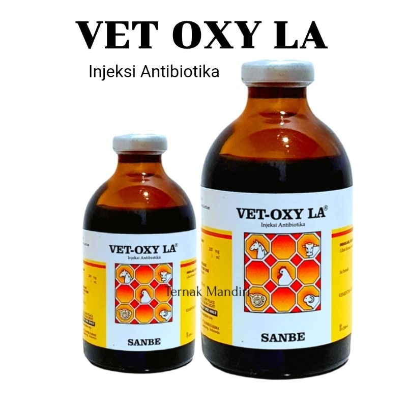 Jual Vet Oxy LA 50ml 100ml Injeksi Antibiotik hewan mrngobati berbagai ...
