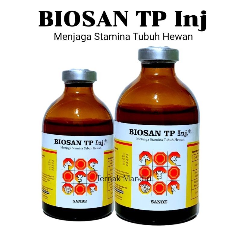Jual BIOSAN TP INJ 50ml 100ml Meningkatkan Stamina daya tahan hewan ...