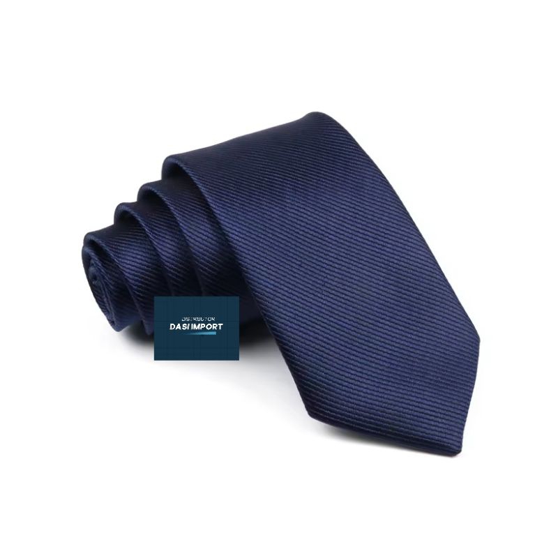 Jual Dasi Pria Dasi Kantor Dasi Motif Salur Halus Biru Dongker 3inci ...