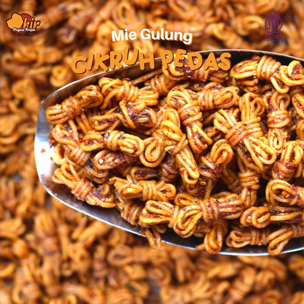 Jual MIE GULUNG CIKRUH PEDAS 1kg/500gr/250gr/100gr ORIGINAL KIRIPIK ...