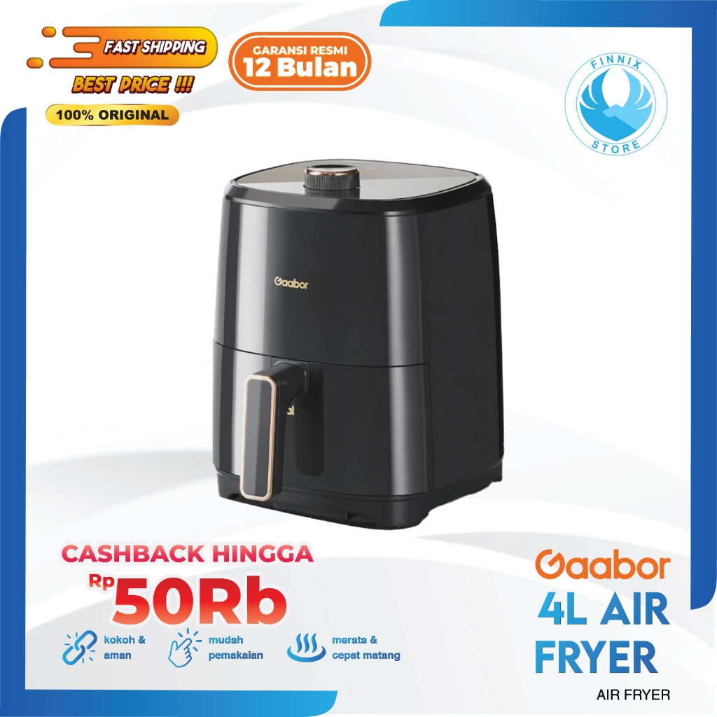 Jual Gaabor Air Fryer 4L Low Watt 800W AF40M-BK03A - Mesin Penggorengan ...