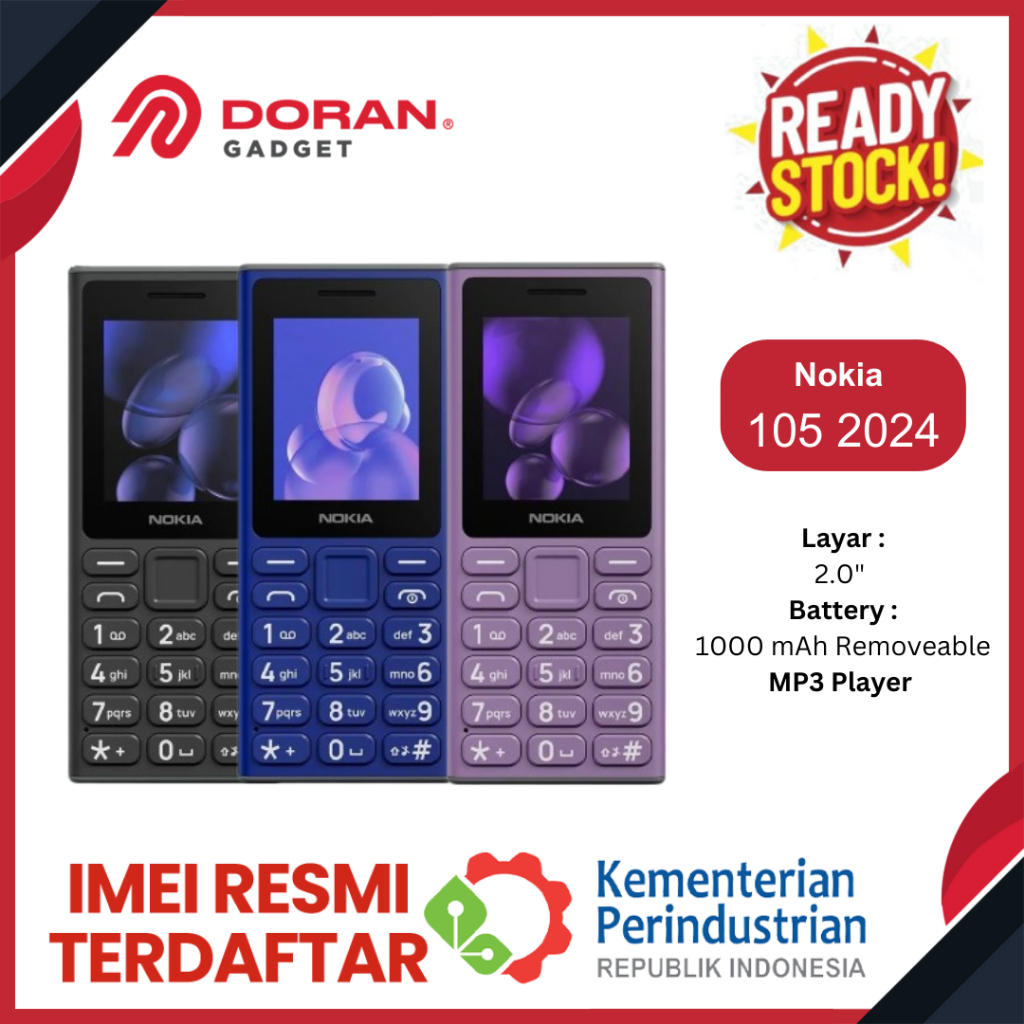 Jual Handphone HP Nokia 105 2023 - HP Nokia 105 2024 Jadul - Original ...