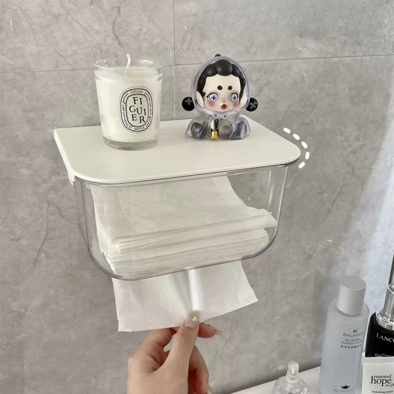 Jual Wadah Tisu Kotak Tissue Kamar Mandi /Box Tissue Transparan Kotak ...