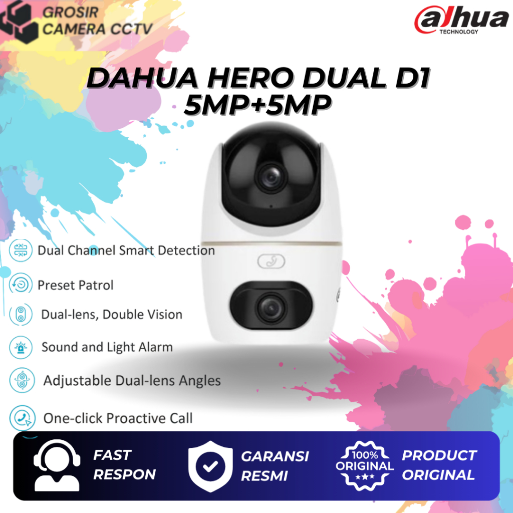 Jual DAHUA PICOO DUAL D1 3K 5+5MP DUAL LENS OUTDOOR WIFI 6 IPCAM ...