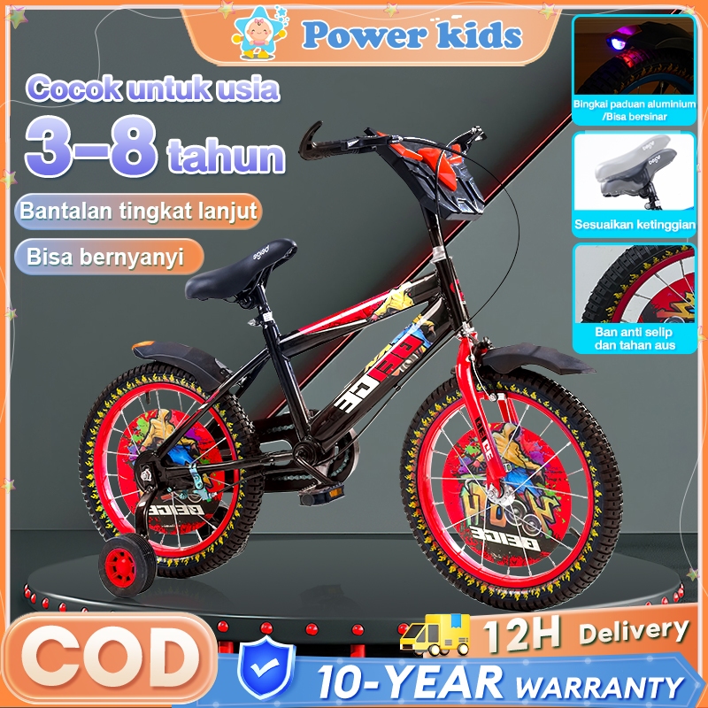 Jual sepeda anak roda 2 Rangka Baja Karbon Ban buat belajar Ada roda ...