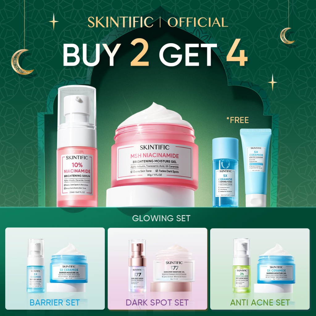 Jual SKINTIFIC -4pcs Paket-Skincare Set | Moisturizer Gel Serum ...