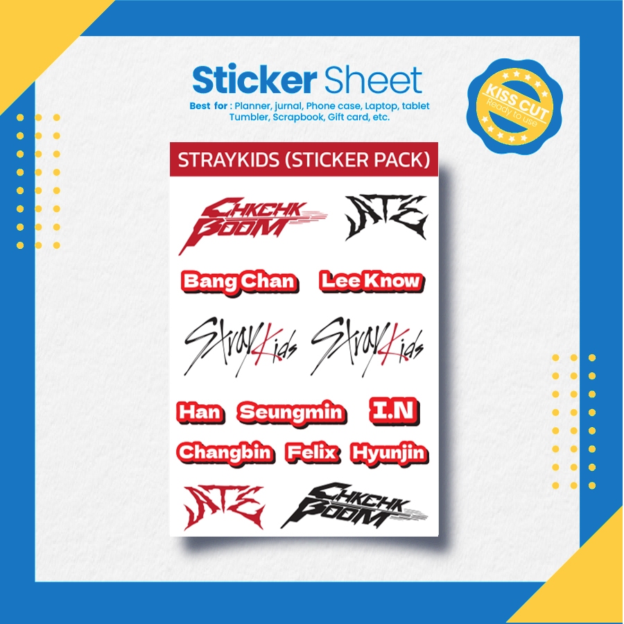 Jual Sticker STRAYKIDS Member Name Ate Chkchkboom [SKZ-001] | Shopee ...