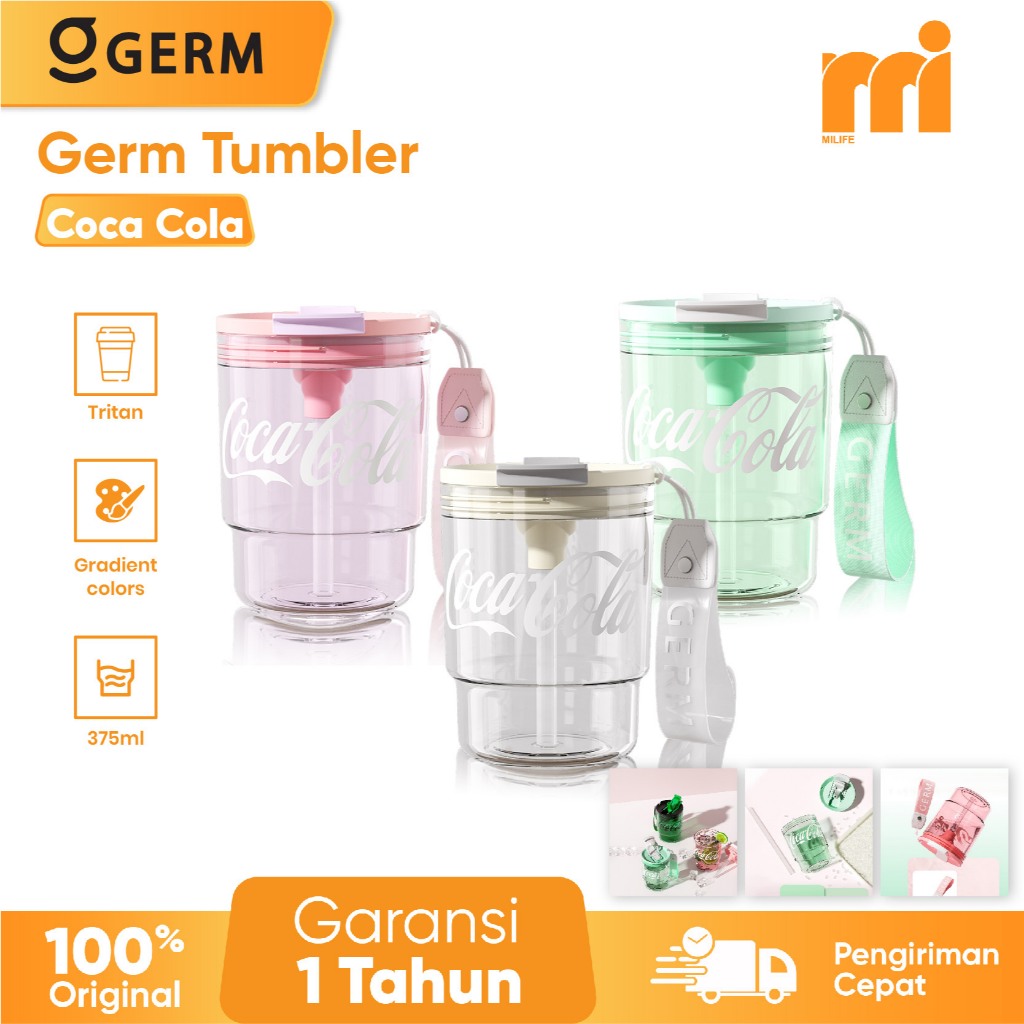 Jual GERM Coca-Cola Botol Air Olahraga Portabel Dengan Sedotan Tahan Suhu Tinggi Cangkir Kopi ...
