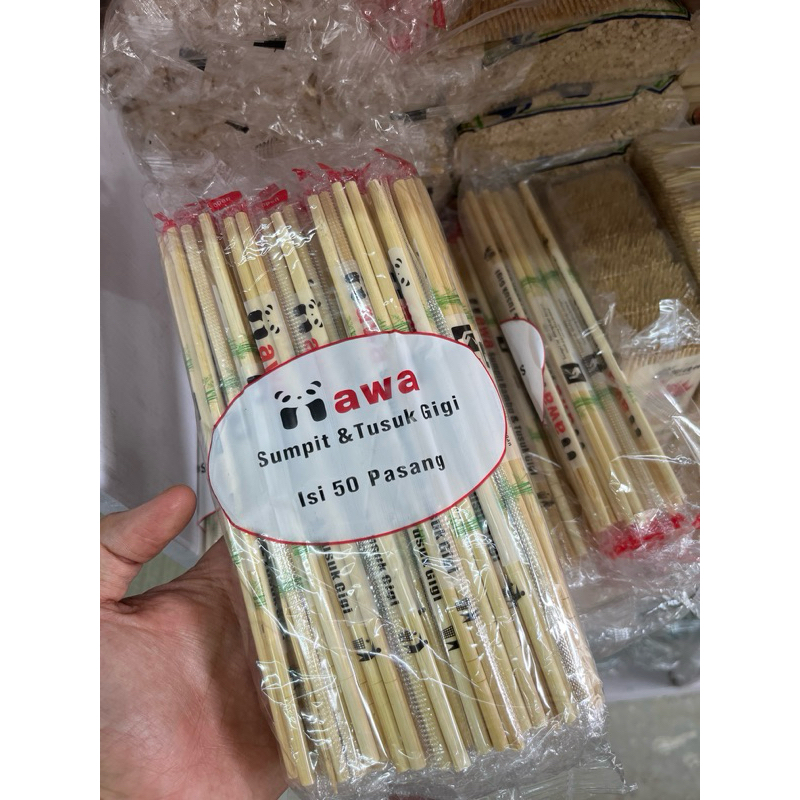 Jual Sumpit Nawa Bambu 50pasang / sumpit sekali pakai/ Bamboo Chopstik ...