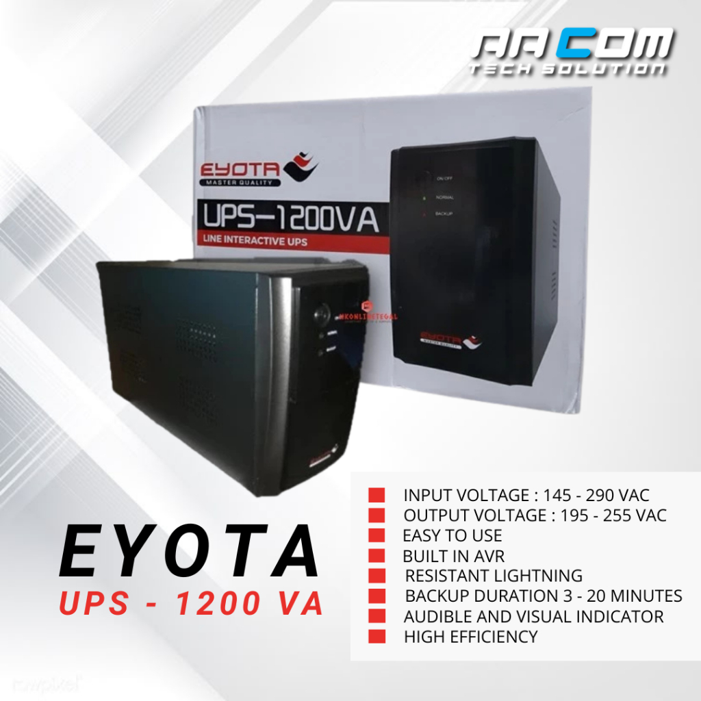 Jual EYOTA UPS - 1200VA LINE INTERACTIVE UPS EYOTA | Shopee Indonesia