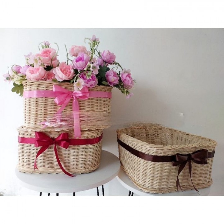 Jual Rotan Box Jumbo 30x30 / Kotak Parcel Rotan / Keranjang Rotan Kotak ...