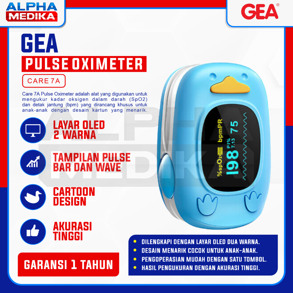 Jual ICARE - Fingertip Pulse Oxymeter ICARE 7A Kids / Alat Saturasi ...