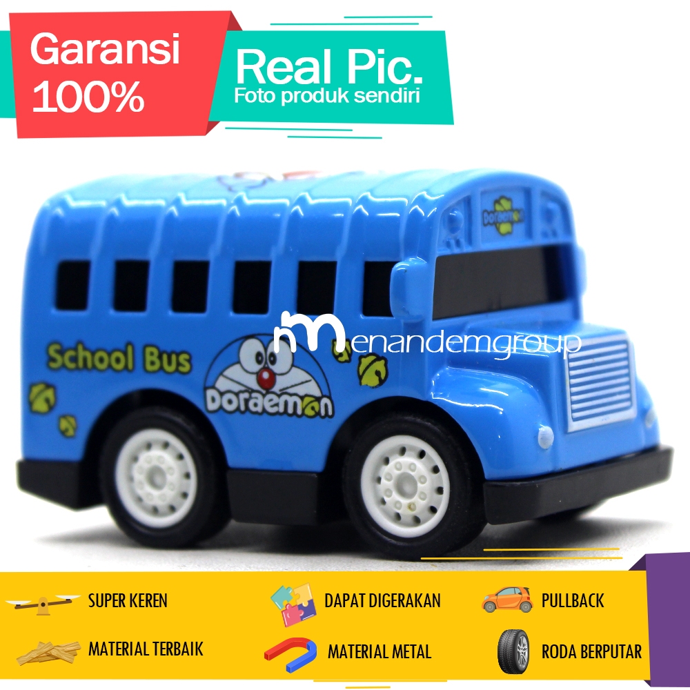 Jual Diecast Miniatur Mainan Mobil Bus Sekolah Mini School Bus Besi ...