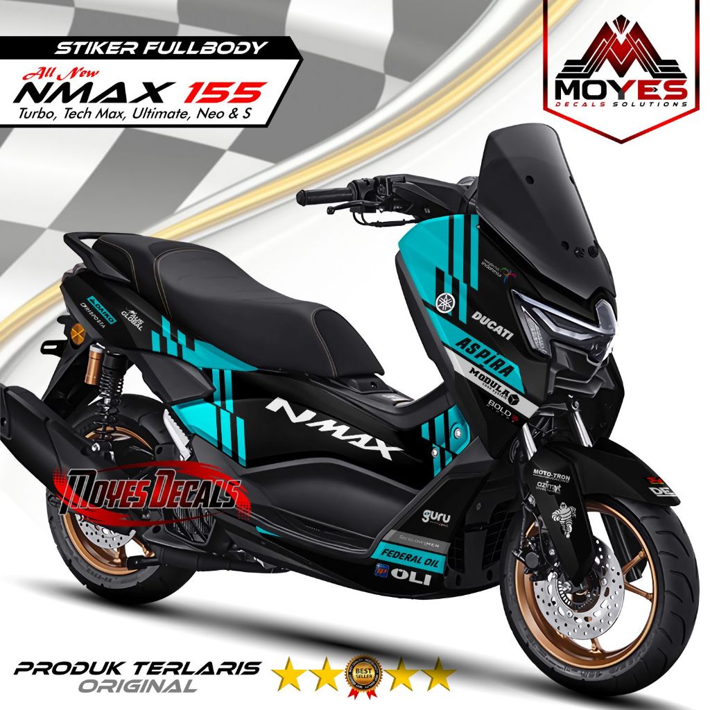 Jual Sticker Decal NMAX TURBO - Stiker Dekal Yamaha NMAX TURBO / NEO ...