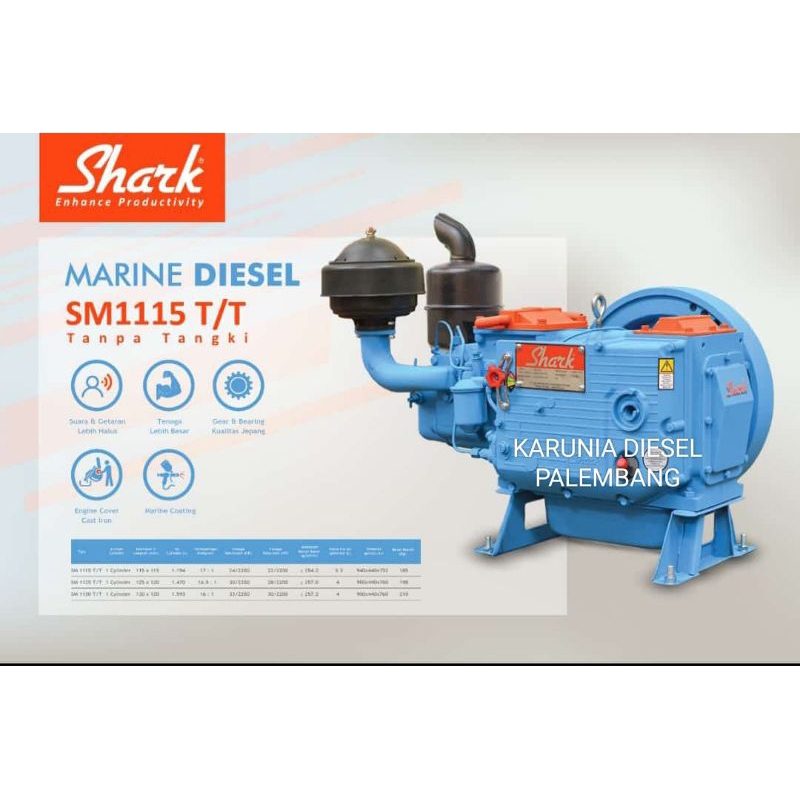 Jual Mesin Diesel SHARK SM1115, SM1125 - Tanpa Tangki | Shopee Indonesia
