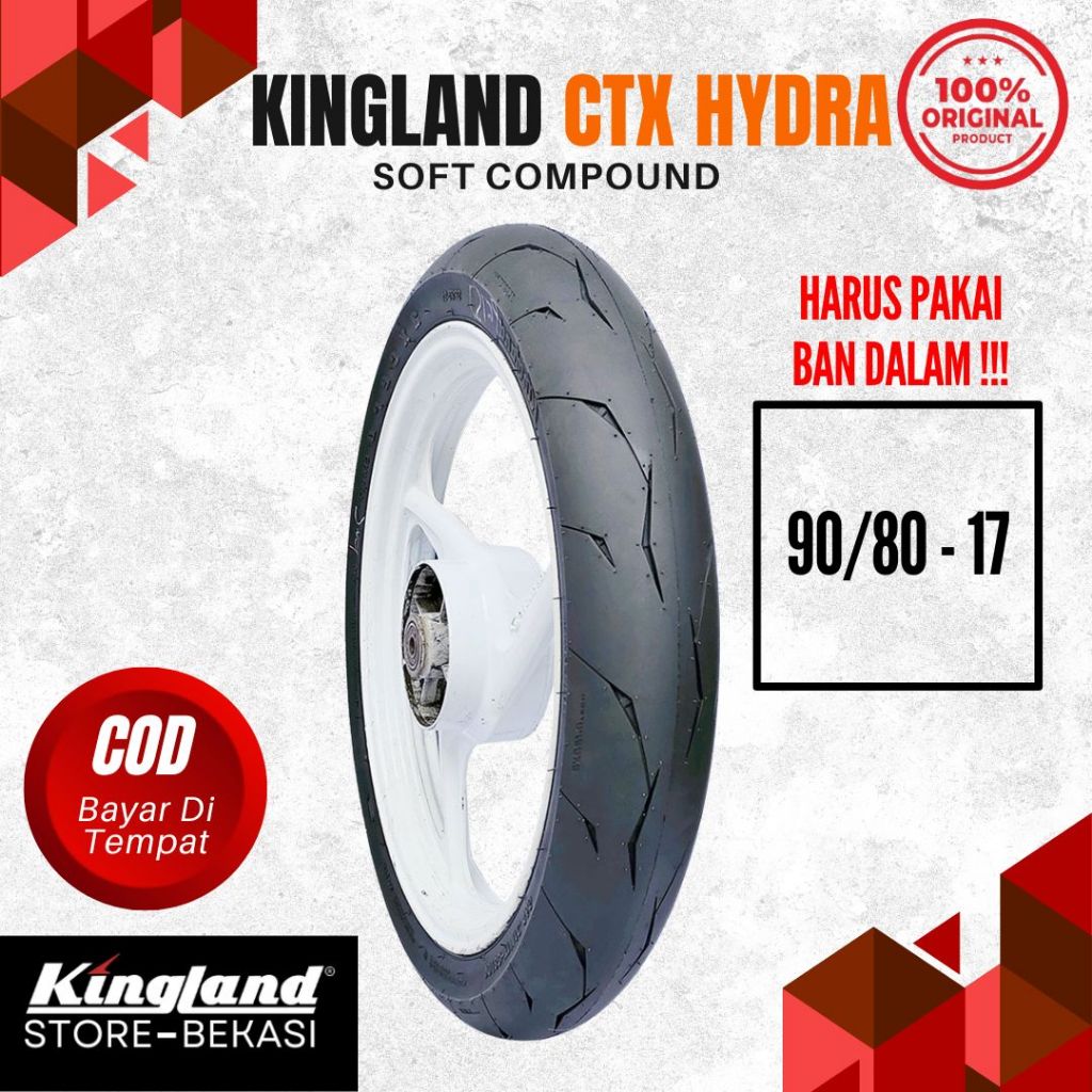 Jual Ban Kingland CTX HYDRA Non Tubless Ukuran 80/80 90/80 Ring 17 ...