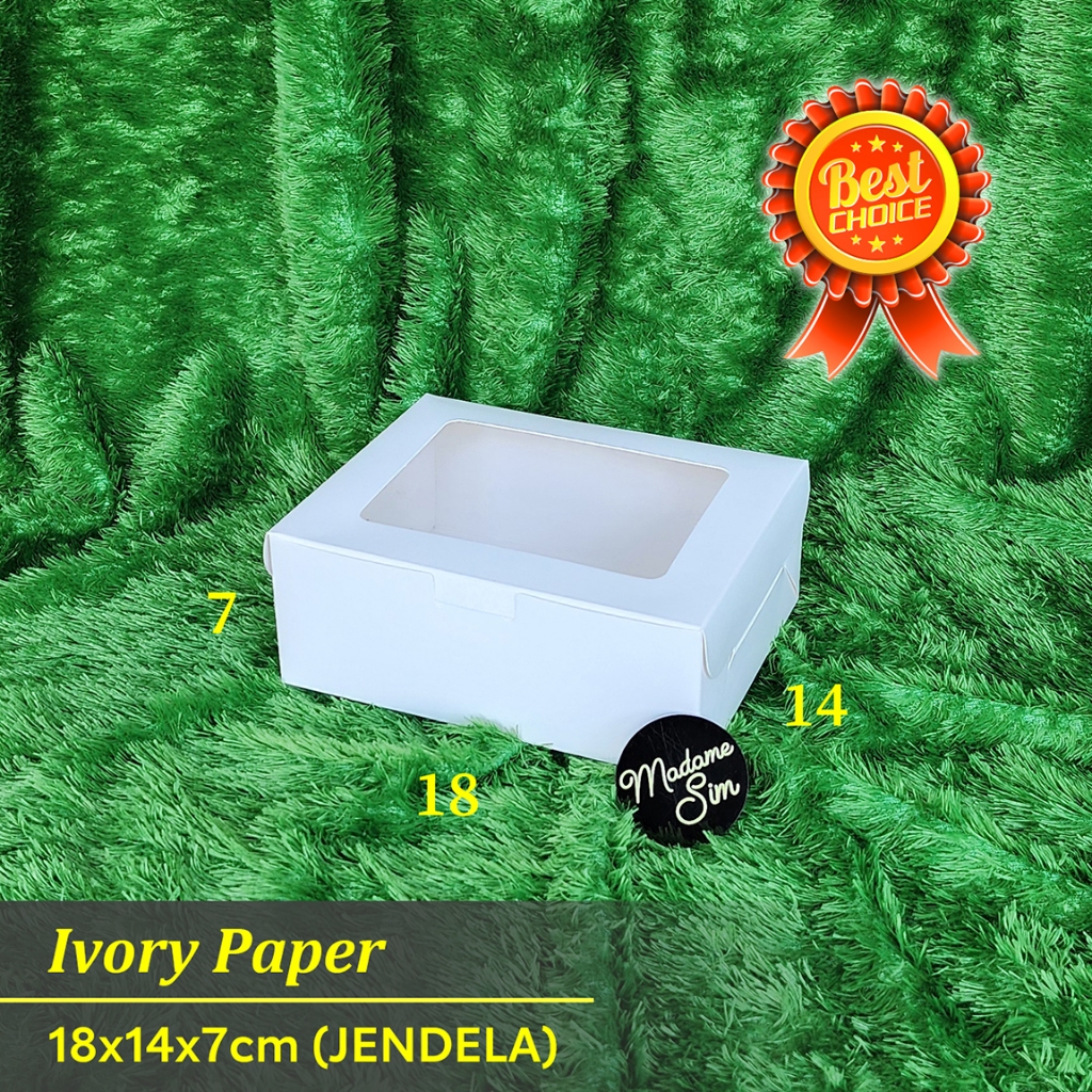 Jual BOX IVORY - SNACK BOX LAMINASI - DUS ROTI - KARDUS 18x14x7 ...