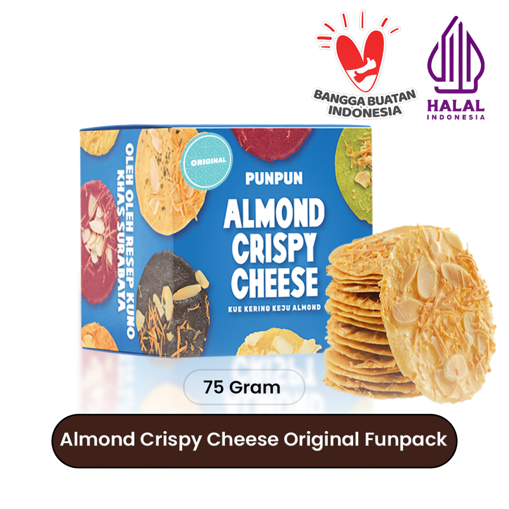 Jual Almond Crispy Cheese Funpack 75 Gram Oleh Oleh Cemilan Snack Khas ...