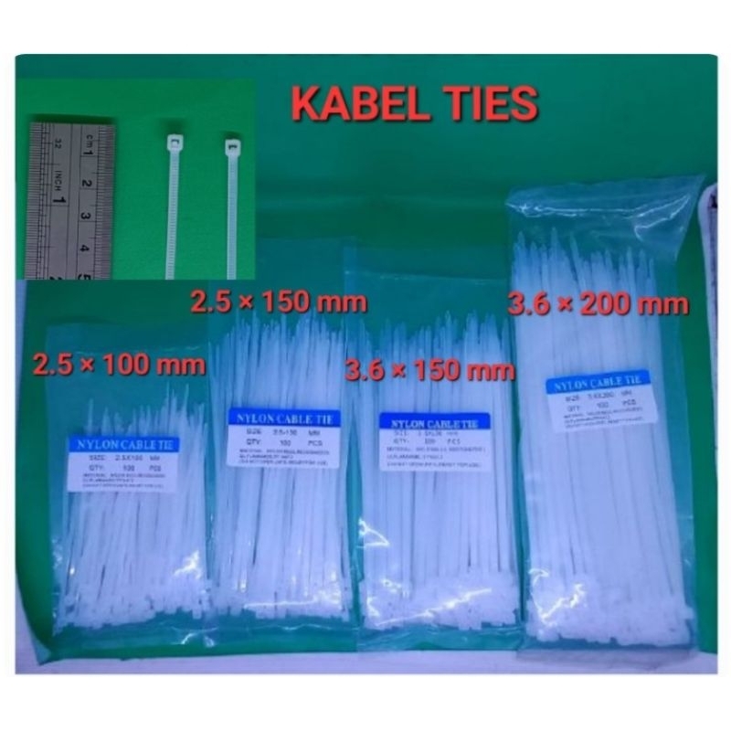 Jual KABEL TIES / WARNA PUTIH ( ISI:-/+100PCS ) | Shopee Indonesia