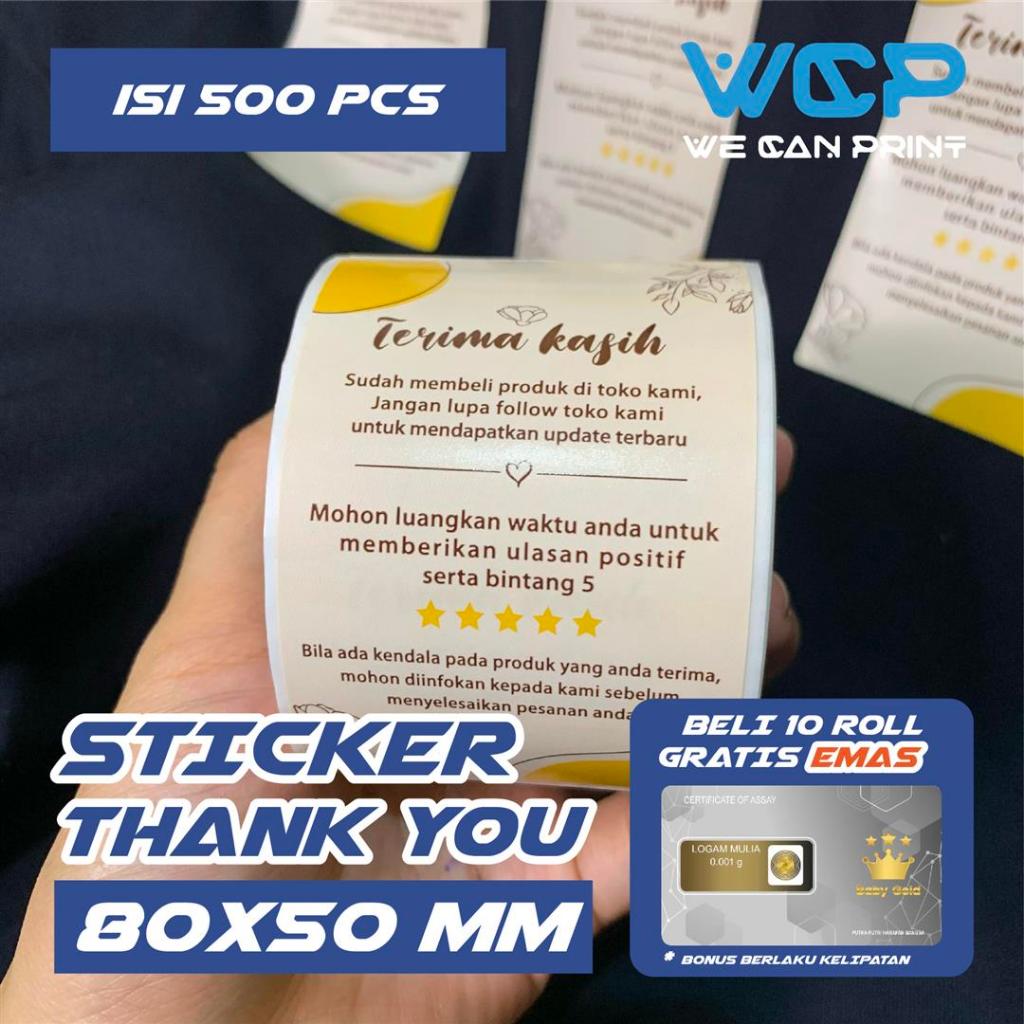 Jual Sticker Thank You / Label Terima Kasih / Stiker Ulasan Online Shop ...