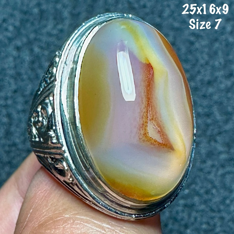 Jual Cincin Batu Akik Natural Baturaja Junder Segitiga Biji Selasih 3D ...