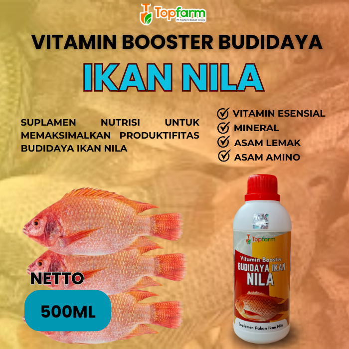 Jual Vitamin Ikan Nila 500ML/ Vitamin Ternak Ikan Nila/ Vitamin Ikan Nila Cepat Besar/ Vitamin ...