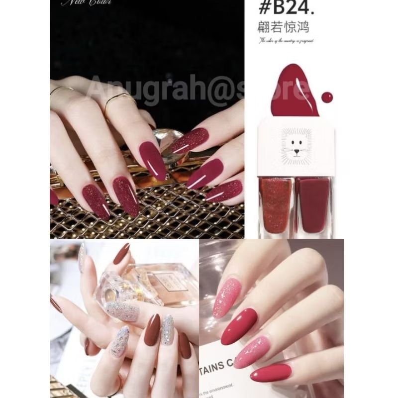Jual 2IN1 KUTEK HALAL KUTEKS 2 TONE KUTEK KOREA kutek Kuku muslimah Gel ...