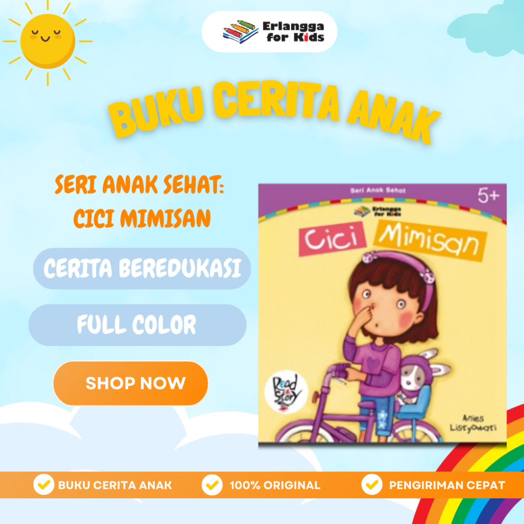 Jual [Erlangga Official] Buku Cerita Anak: Cici Mimisan | Shopee Indonesia