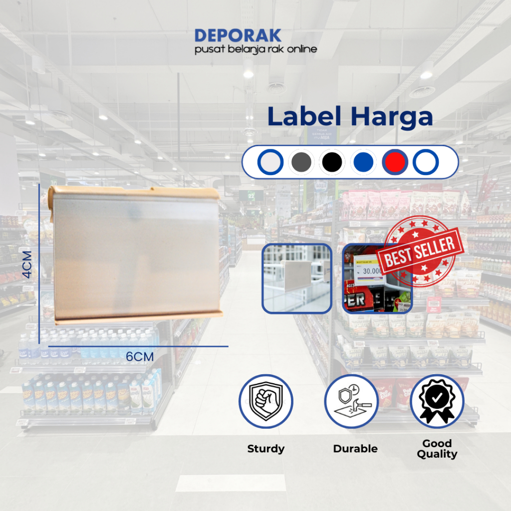 Jual 50pcs Label Harga / Label Display / Label Harga Doble Hook / Tag ...