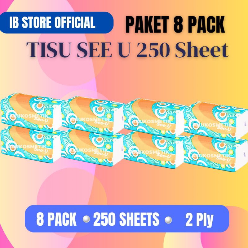 Jual ( 8 pcs See U ) paket tisu See U 250 (paket 8pcs) Tisu Wajah Halus ...
