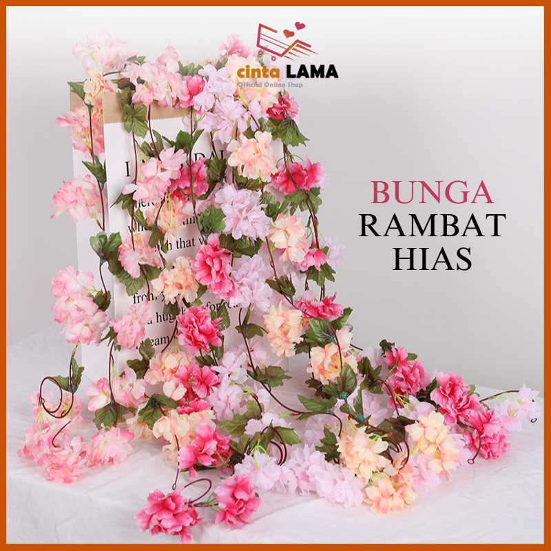 Jual Bunga Hias Plastik Tanaman Rambat Artificial Juntai Sakura Cherry ...