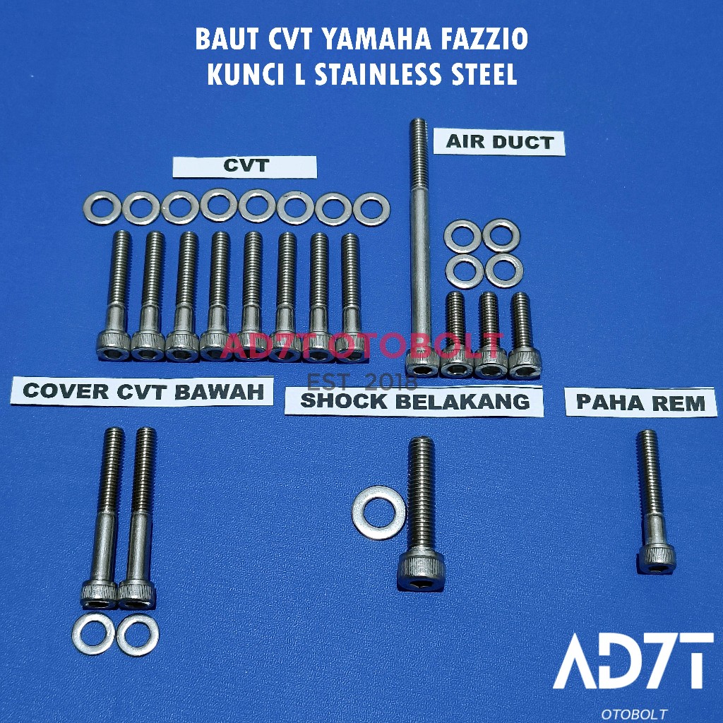 Jual Baut CVT Yamaha Fazzio Kunci L Stainless Steel | Shopee Indonesia