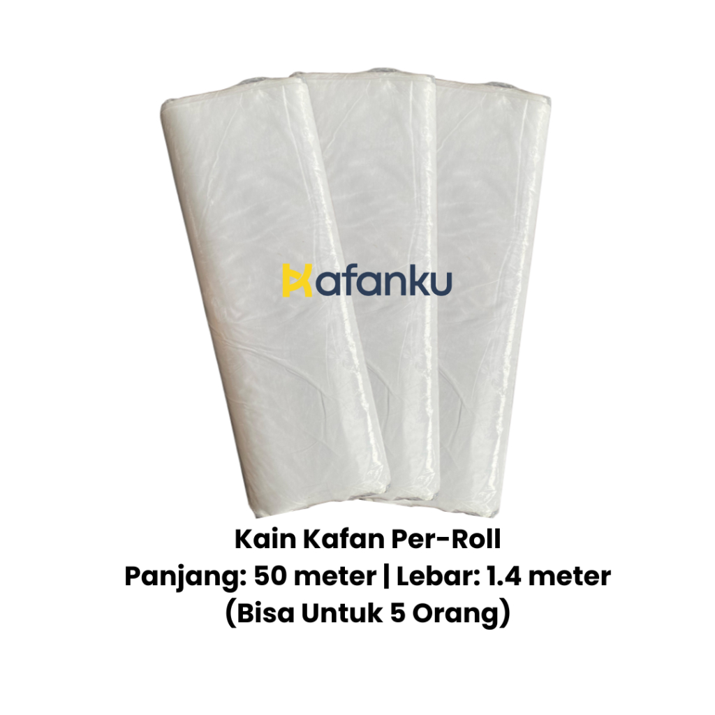 Jual [Per Roll] Kain Kafan Roll 50 meter (bisa untuk 5 orang) | Kain ...