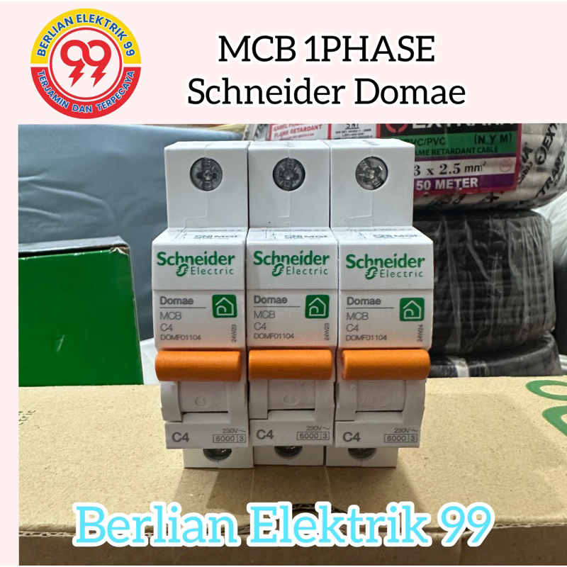 Jual mcb schneider 1 phase domae / MCB 1 PHASE SCHNEIDER | Shopee Indonesia
