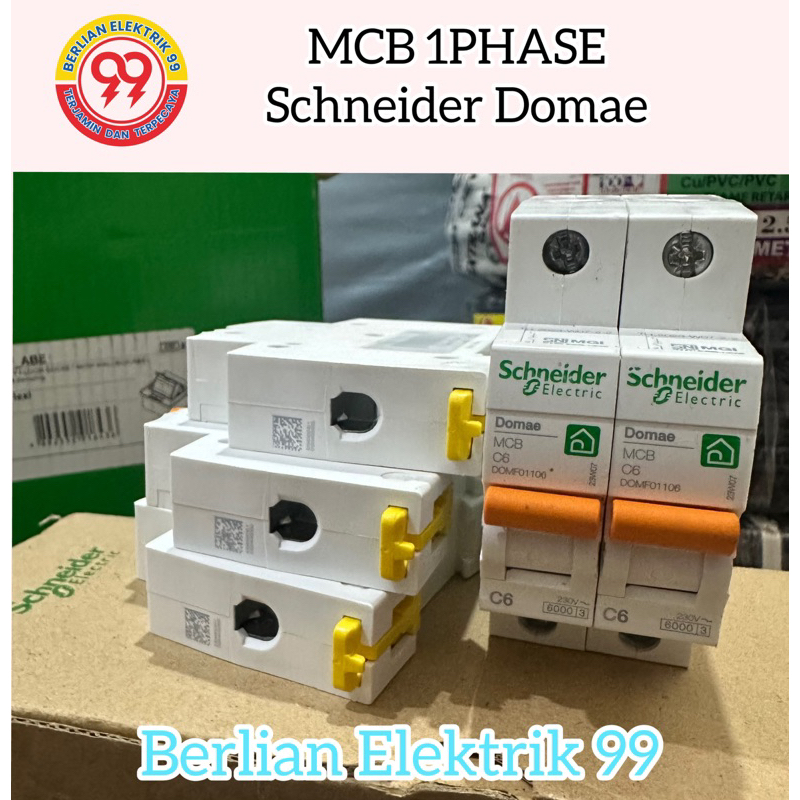 Jual mcb 1 phase schneider domae / MCB 1 PHASE SCHNEIDER DOMAE 6A ...