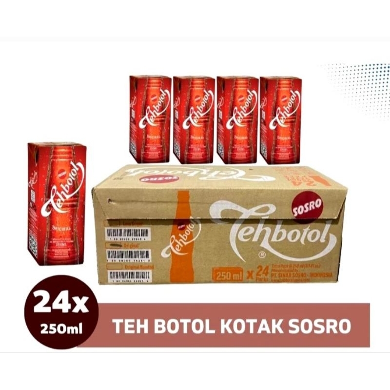 Jual Teh botol kemasan kotak 250ml | Shopee Indonesia