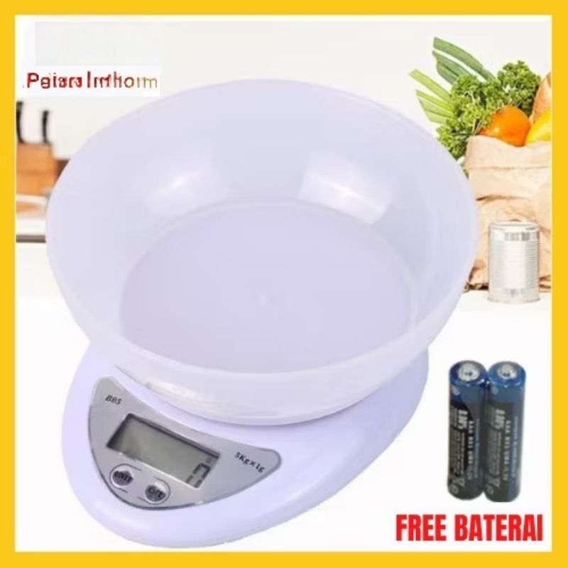 Jual Timbangan Dapur Digital / Electronic Kitchen Scale Mangkok CH-302 5kg bahan kue | Shopee ...