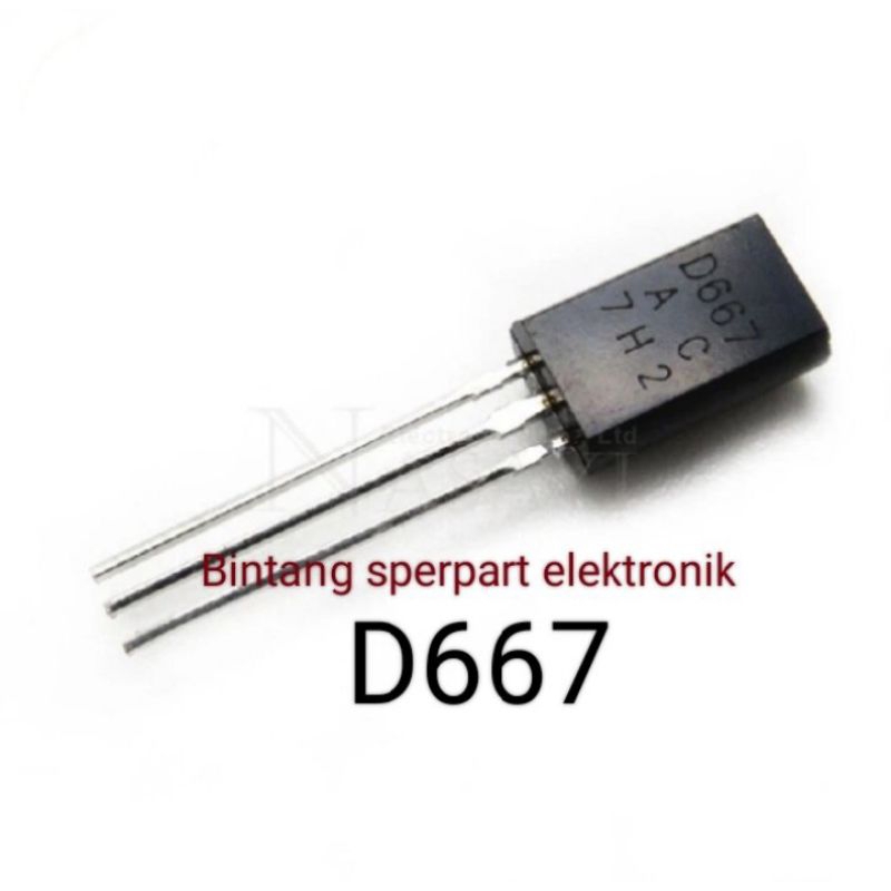Jual (1 Buah) TRANSISTOR D667 TRANSISTOR 2SD667 AC To92L TRANSISTOR D ...