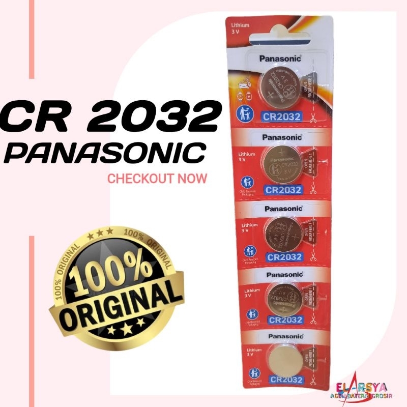 Jual Baterai CR2032 Panasonic Original Lithium Battery 3 Volt batre cr 2032 panasonic | Shopee ...