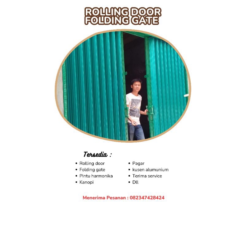 Jual Rolling door galvanis folding gate besi | Shopee Indonesia