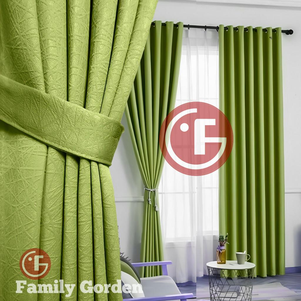 Jual Gorden Blackout Ruang Tamu Minimalis Gordyn Jendela Gordeng Pintu ...