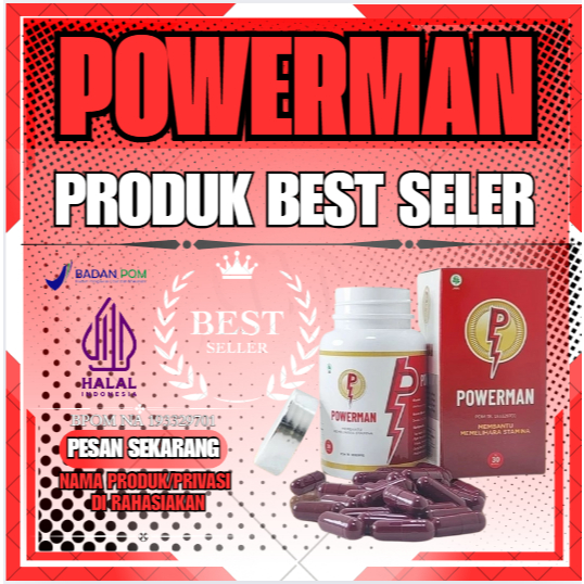 Jual Original Powerman Obat Kapsul Memberi Stamina Tradisional Herbal Kuat Pada Tubuh Original ...