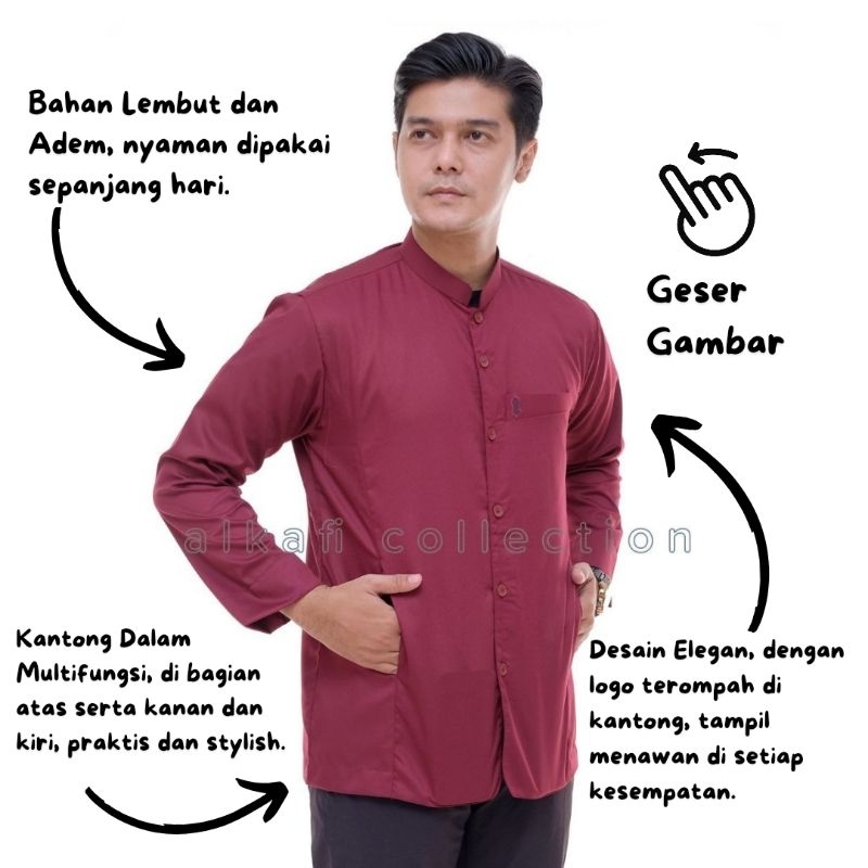 Jual [ Koko Terompah PREMIUM ALKAFI Varian Warna Part 2 ] Polos Al ...