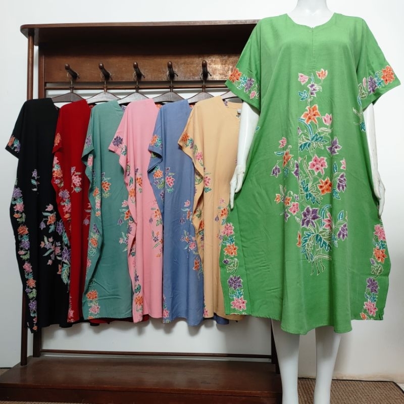 Jual BATIK AIS Daster Lowo Jumbo Busui Encim Resleting Depan Premium ...