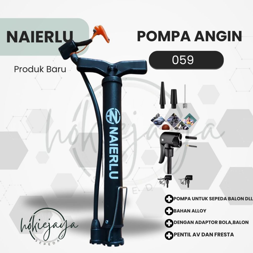 Jual RIU167PARTS Pompa Sepeda / Motor / balon / Bola PORTABEL panjang ...