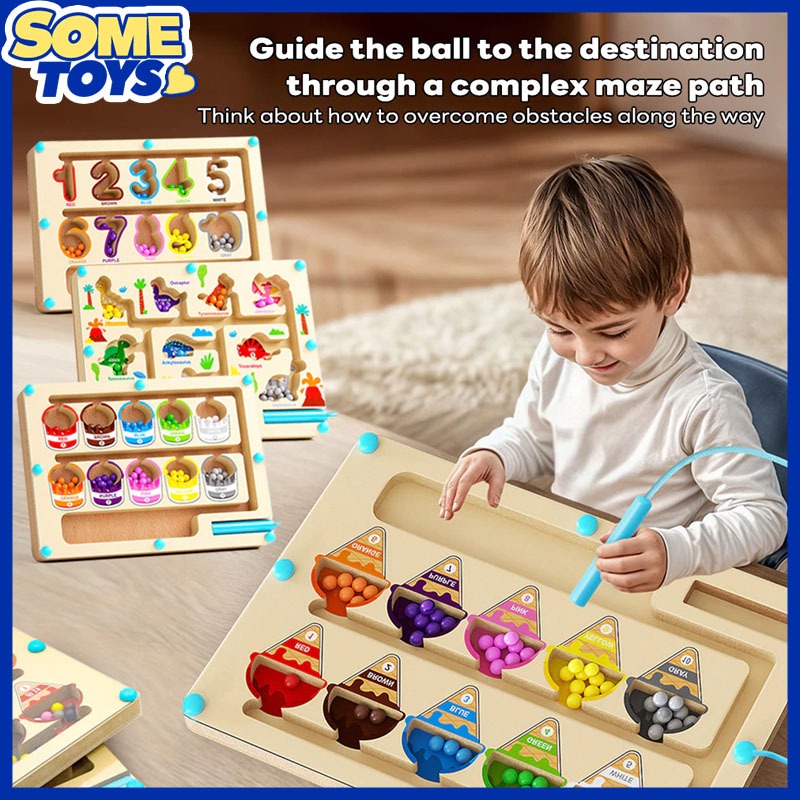Jual SOME TOY Color Classification Maze-Mainan Edukasi Papan Magnetik ...
